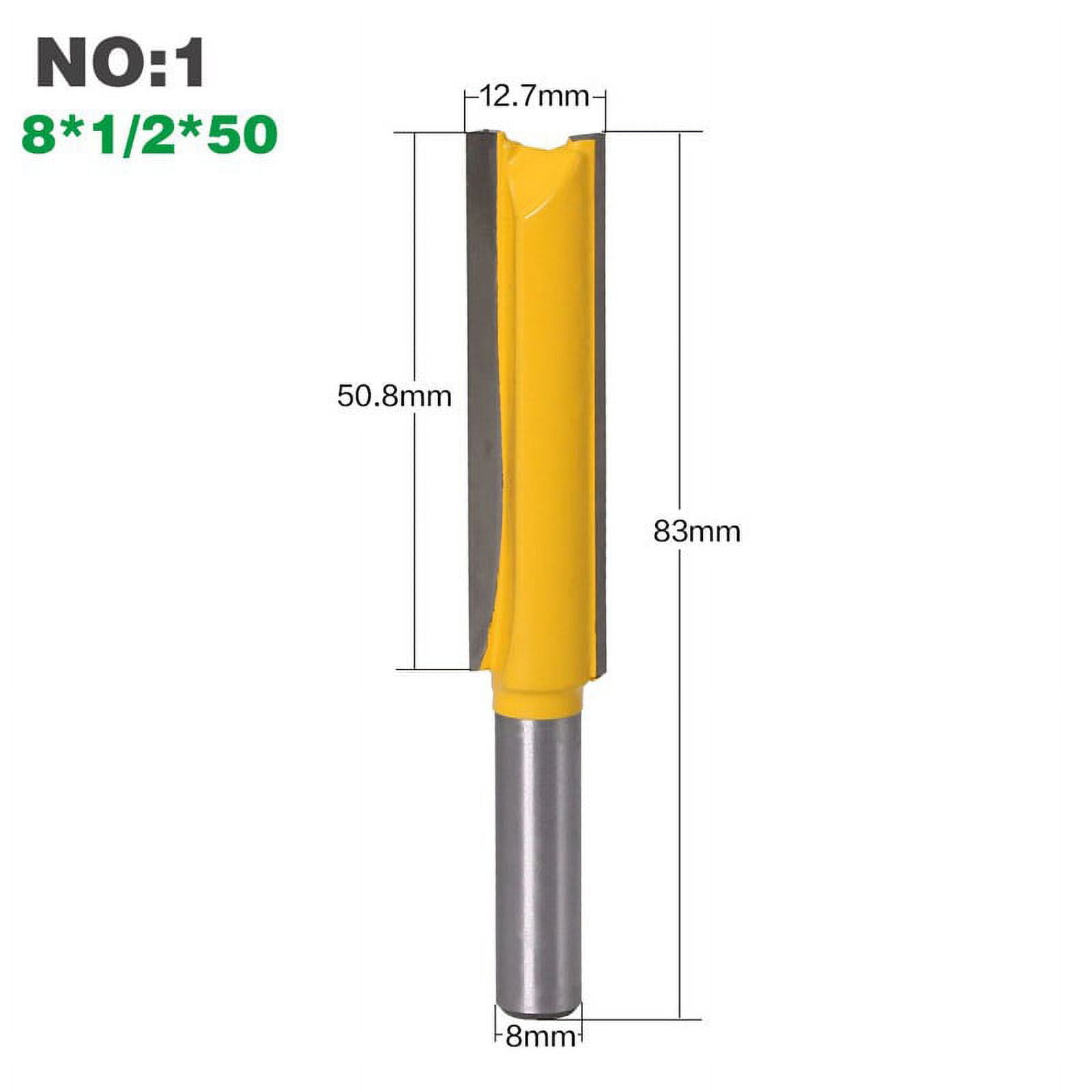 8mm Shank Carbide Extra Long Straight Router Bit Woodworking Cutter 3 ...