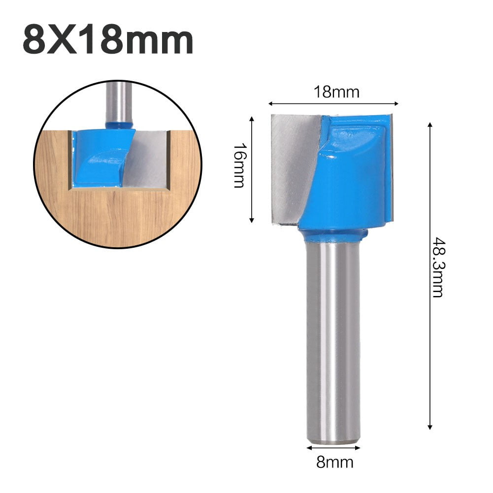 8mm Shank Cleaning Bottom Bit Straight Router Bit Clean Milling Cutter ...