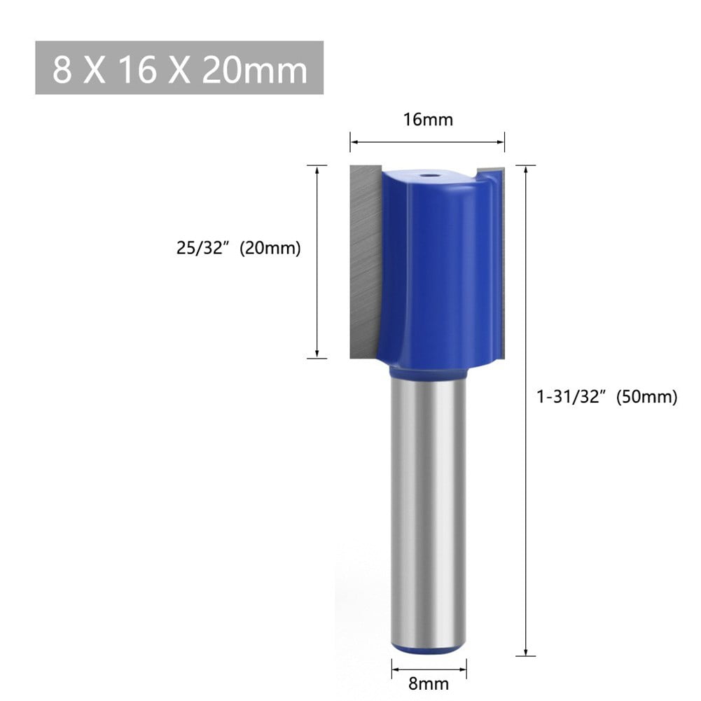 8mm Shank Double Flute Router Bit for Woodworking and Cabinet Making ...