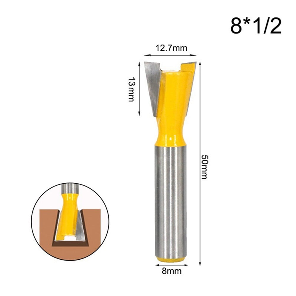 8mm Shank Dovetail Joint Router Bits Woodworking Engraving Bit Milling ...