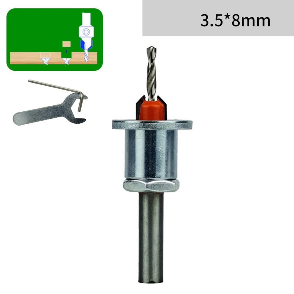 8mm Shank Drill Bit Core Limiter Countersink Drills Router Bit ...