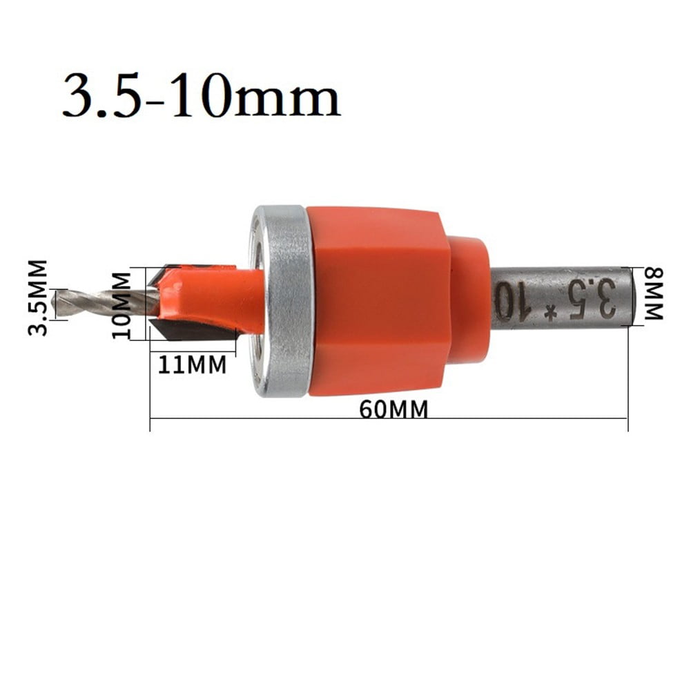 8mm Shank Heavy Duty Hole Puncher Countersink Drill Bit Edge Banding ...