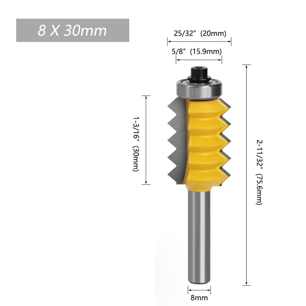 8mm Shank Milling Cutter Finger Joint Glue Raised panel V joint Router ...