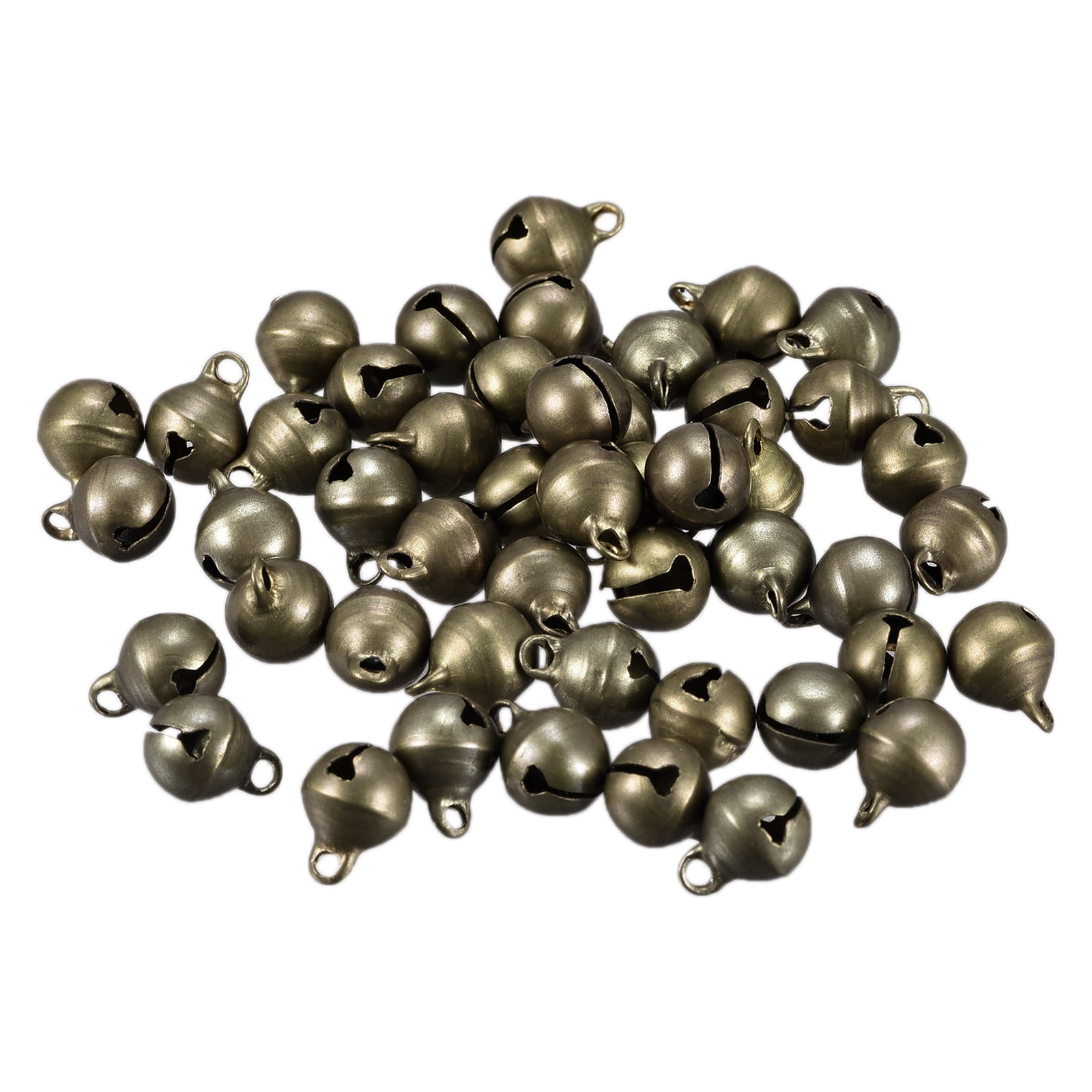 8mm Small Jingle Bells for Craft DIY Christmas Vacuum Plating Bronze ...