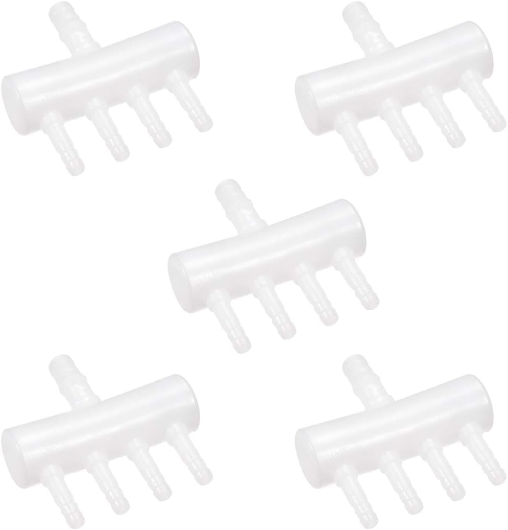 8mm to 4mm 4 Way Aquarium Air Line Tubing Splitter Connector Fish Tank ...
