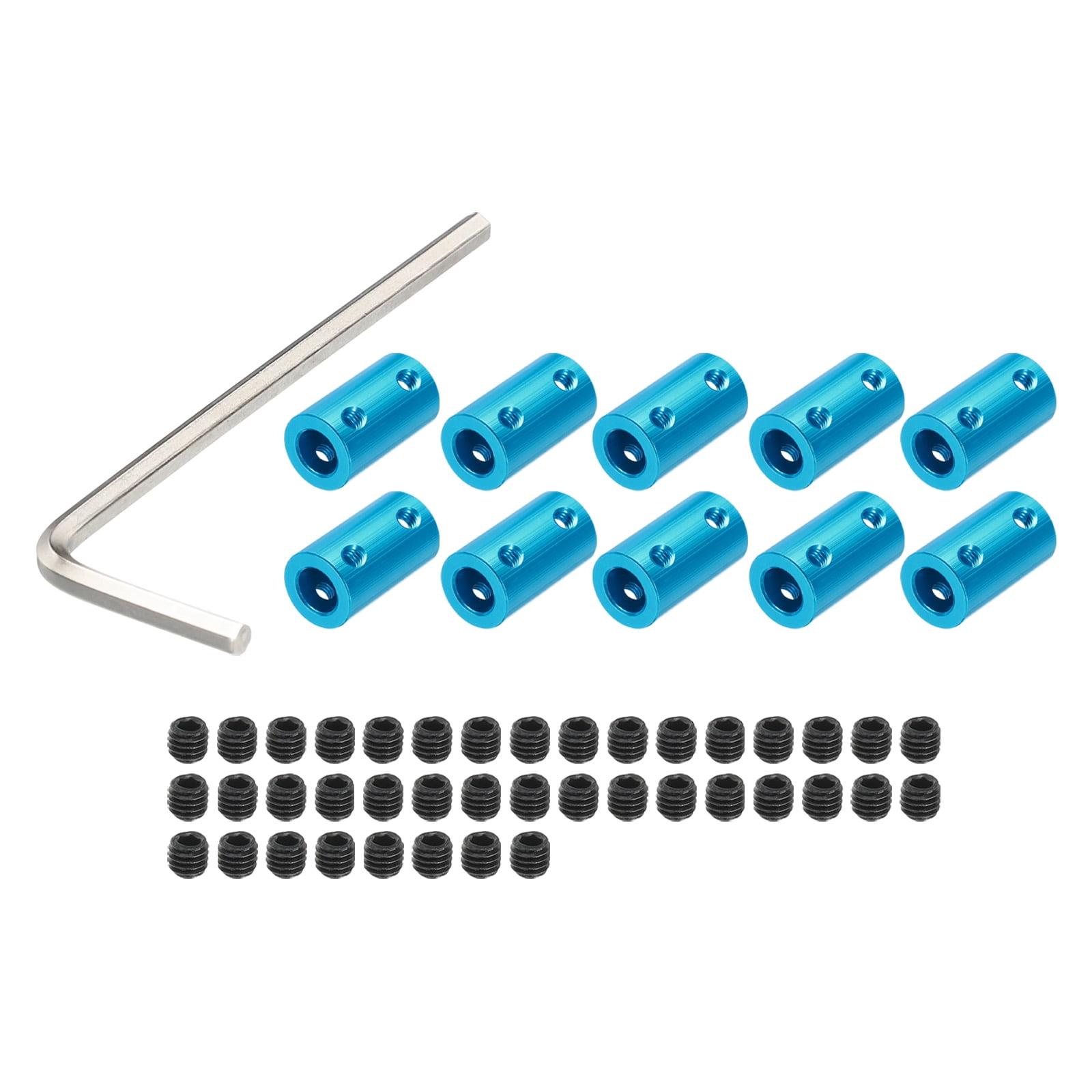 8mm to 8mm Shaft Coupler Connector L25mm x D14mm Aluminum Alloy for 3D ...