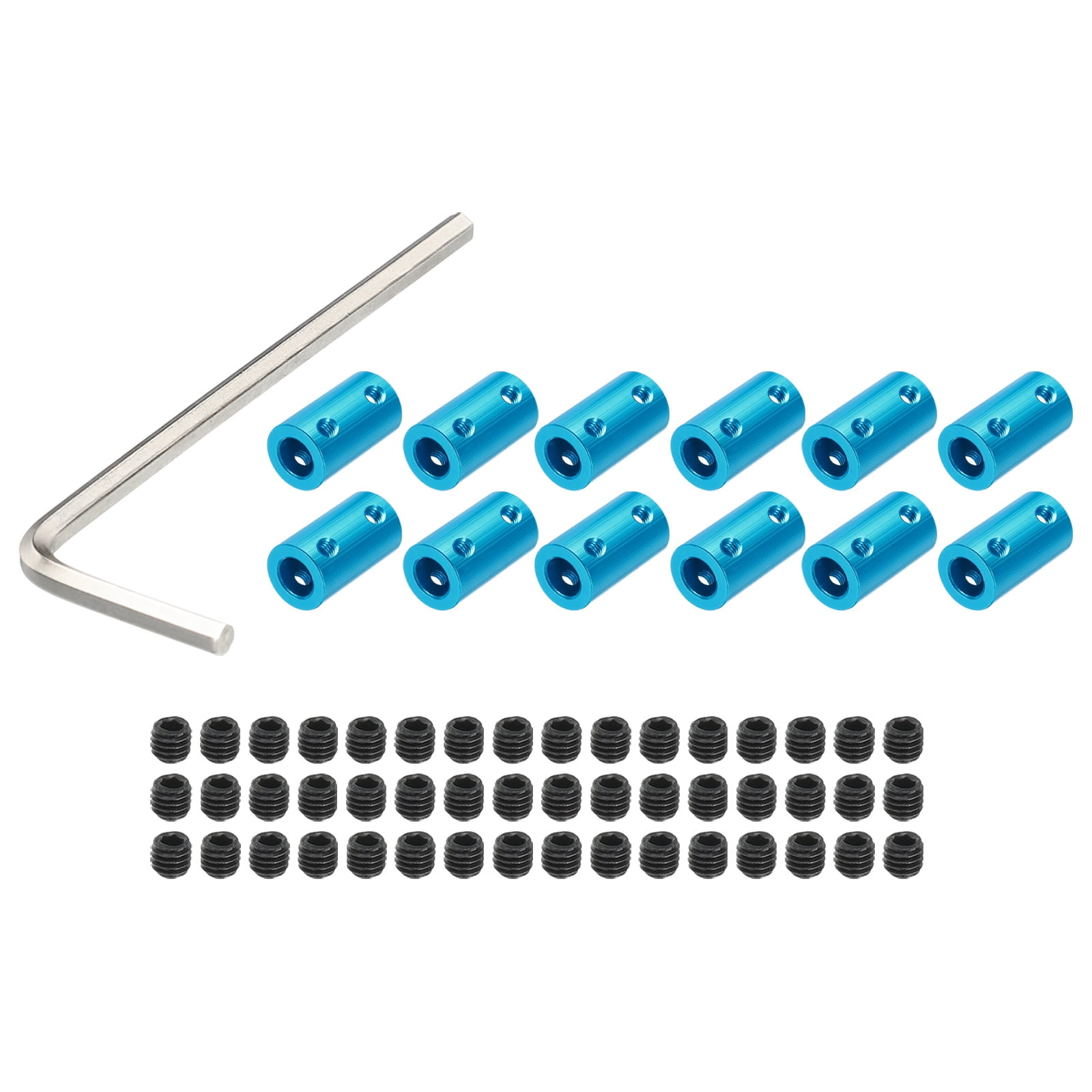 8mm to 8mm Shaft Coupler Connector L25mm x D14mm Aluminum Alloy for 3D ...