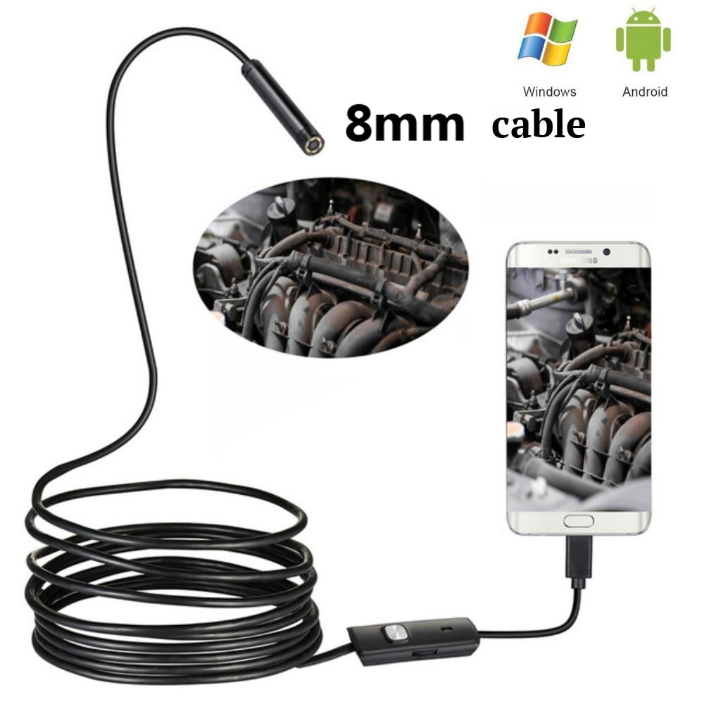 8mm usb endoscope 2mp 1/2/5/10m camera android sewer camera borescope ...