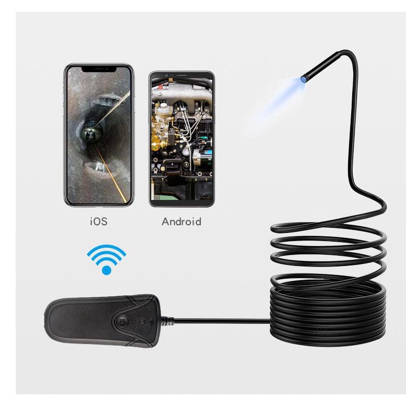 8mm wifi endoscope camera 1080p lens usb camera semi-rigid waterproof ...
