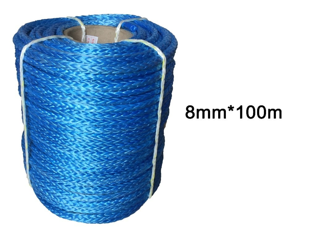 8mm x 100m Synthetic Winch Line Fiber Rope For 4WD 4x4 ATV UTV Boat ...