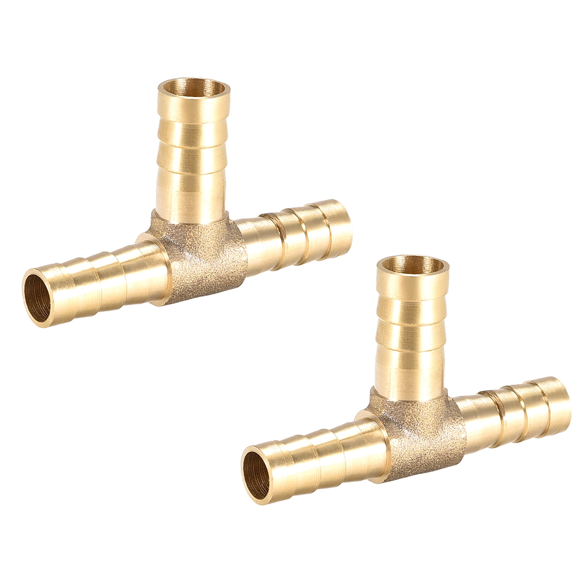 8mm x 10mm x 8mm Brass Hose Reducer Barb Fitting Tee T-Shaped 3 Way ...