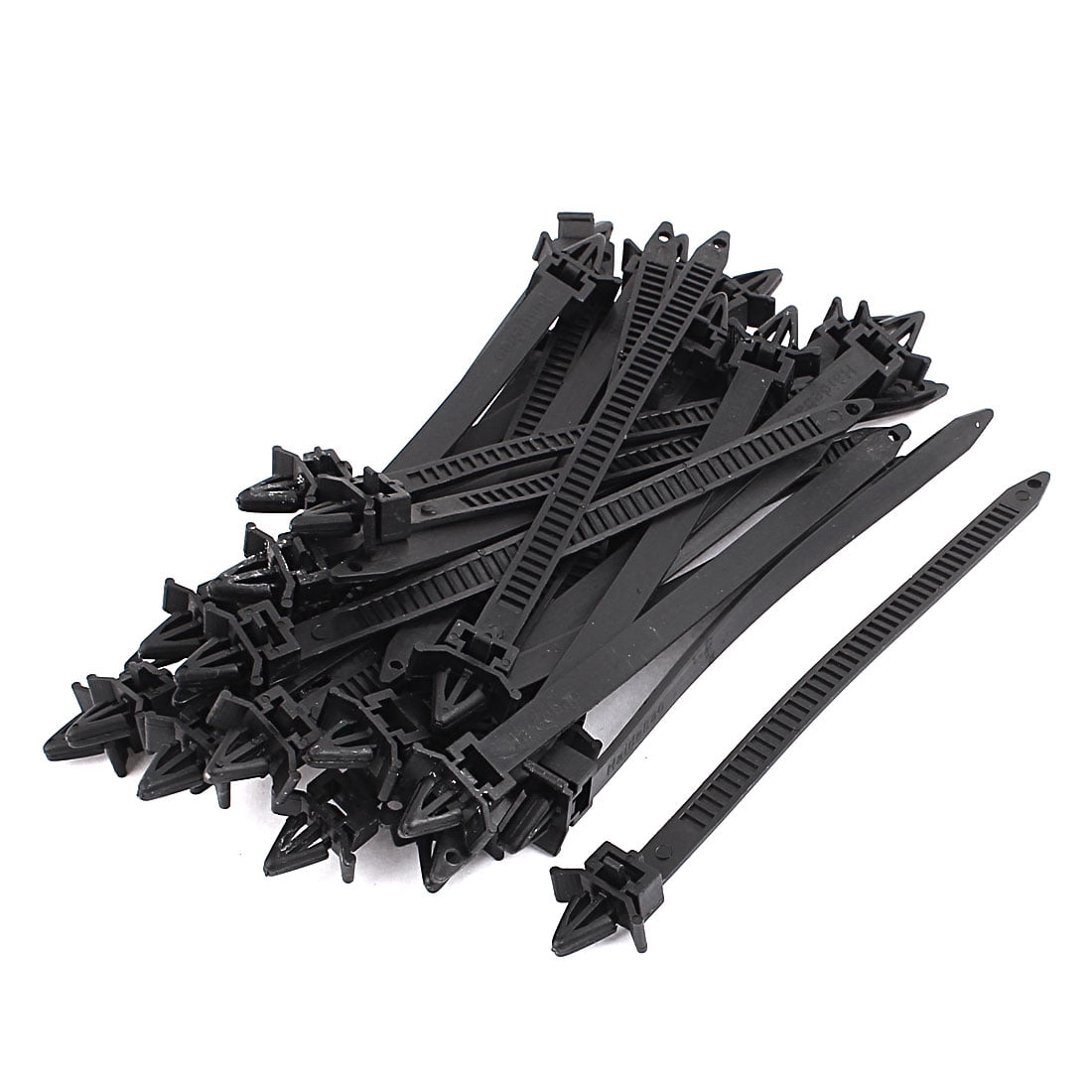 8mm x 150mm Nylon Winged End Push Mount Electrical Cable Ties 30Pcs ...