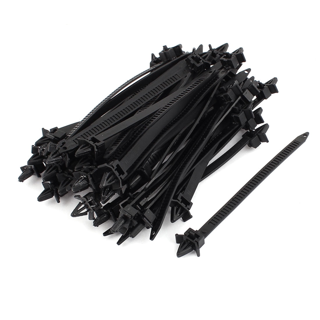 8mm x 150mm Nylon Winged End Push Mount Electrical Cable Ties 50Pcs ...