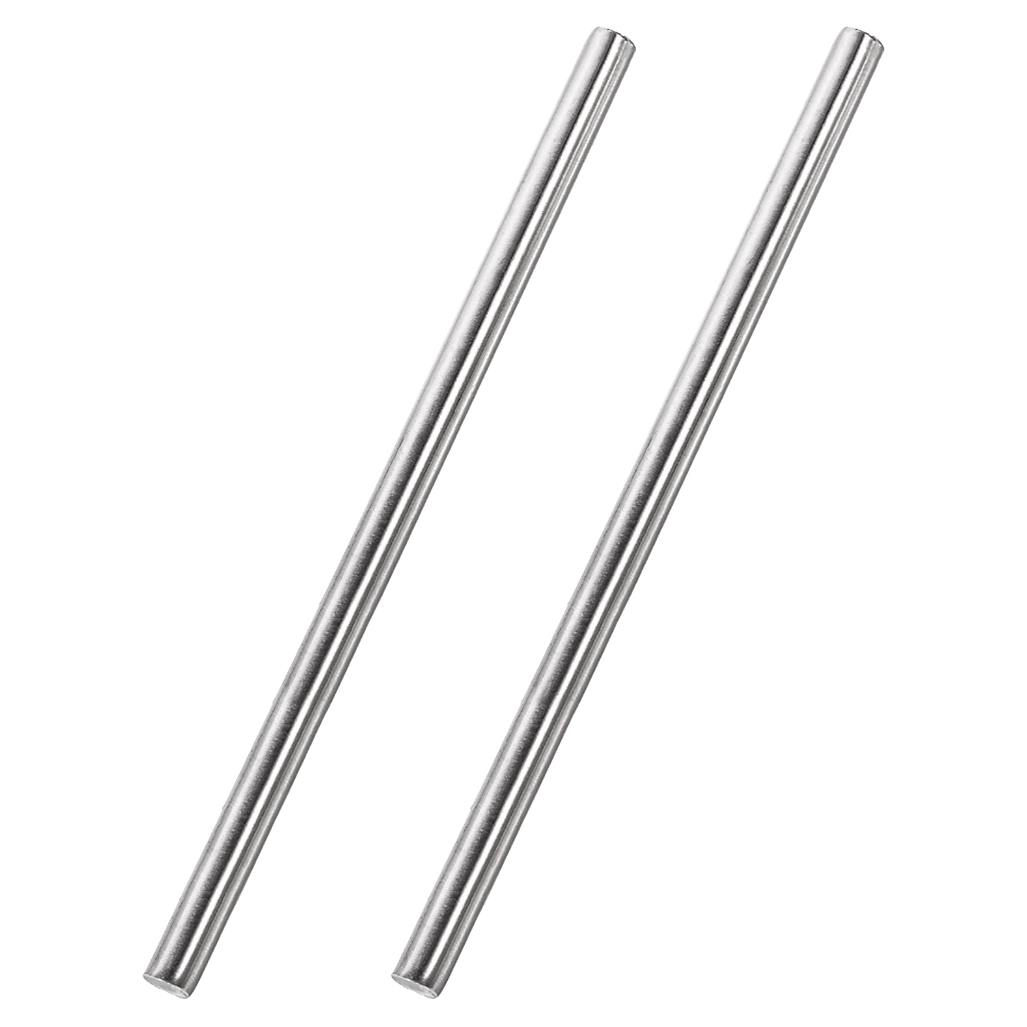8mm x 300mm 304 Stainless Steel Solid Round Rod for DIY Craft - 2Pcs ...