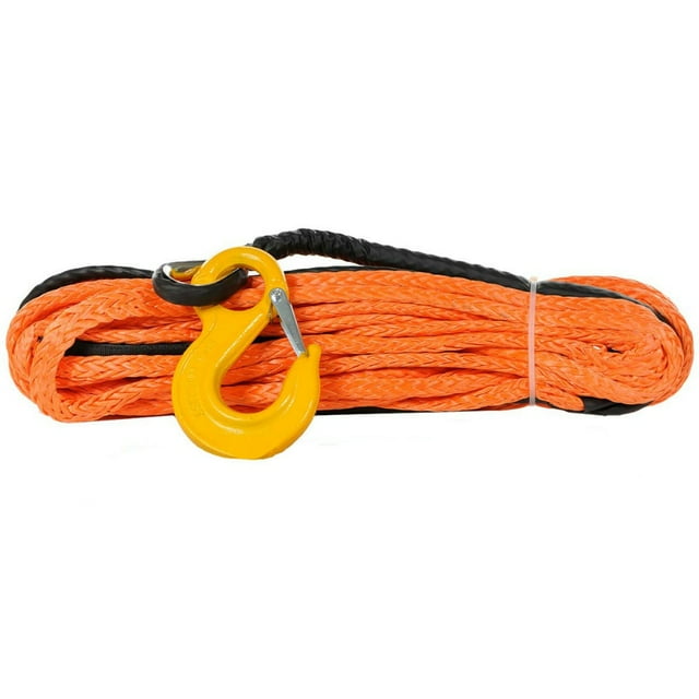 8mm x 40meters Synthetic Winch Rope with hook for 4x4/ATV/UTV/SUV ...