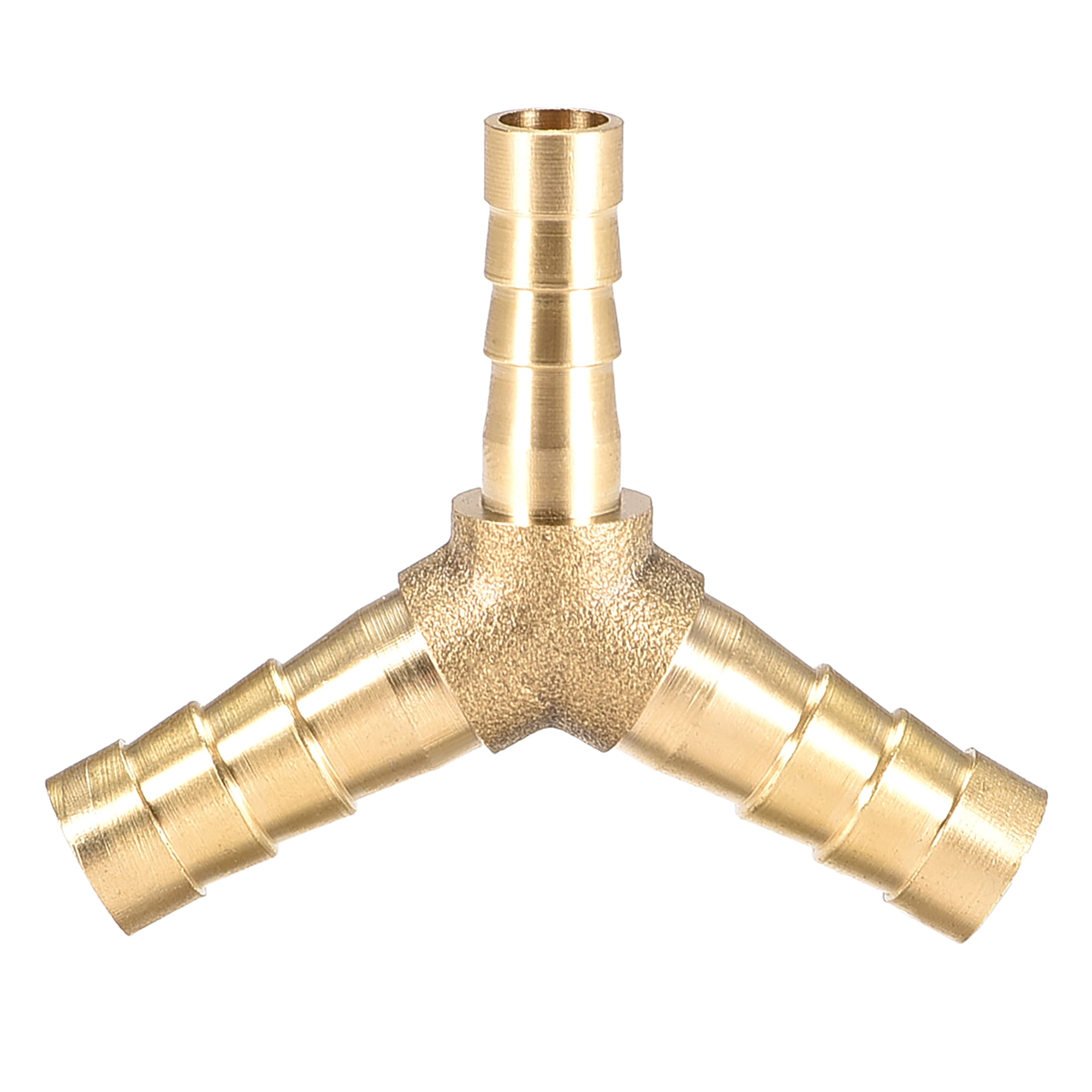 8mm x 6mm x 8mm Hose ID Brass Reducer Barb Fitting Y-Shaped 3 Way Tee ...