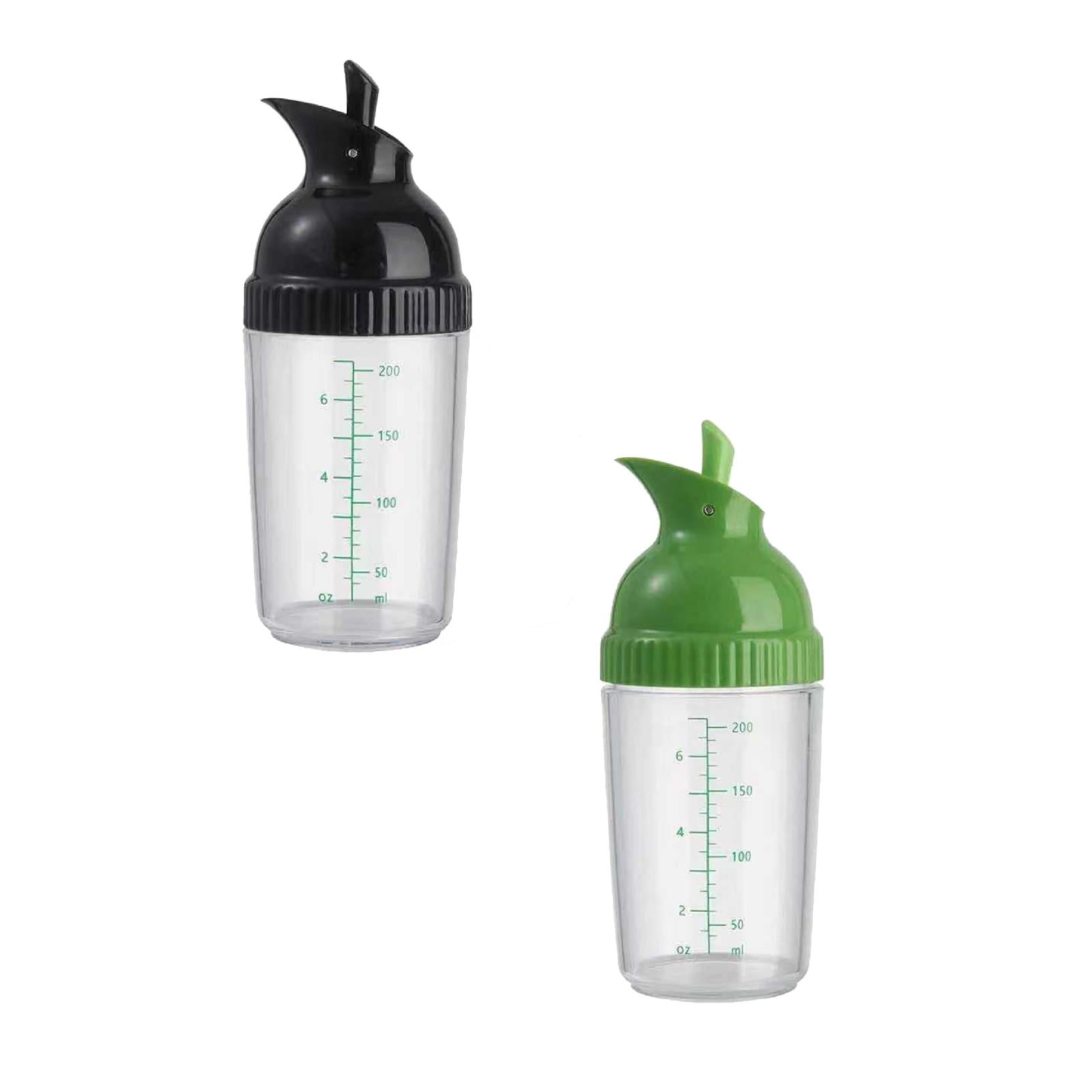 8oz/200ml Transparent Shaker Bottles for Drink Mixer Hand Shaker Cup with Scales Clear LeakProof ...