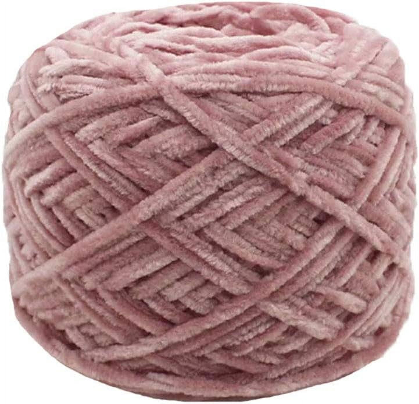 8oz/250g Fluffy Velvet Chenille Yarn DIY Crochet Knitting Caramel ...