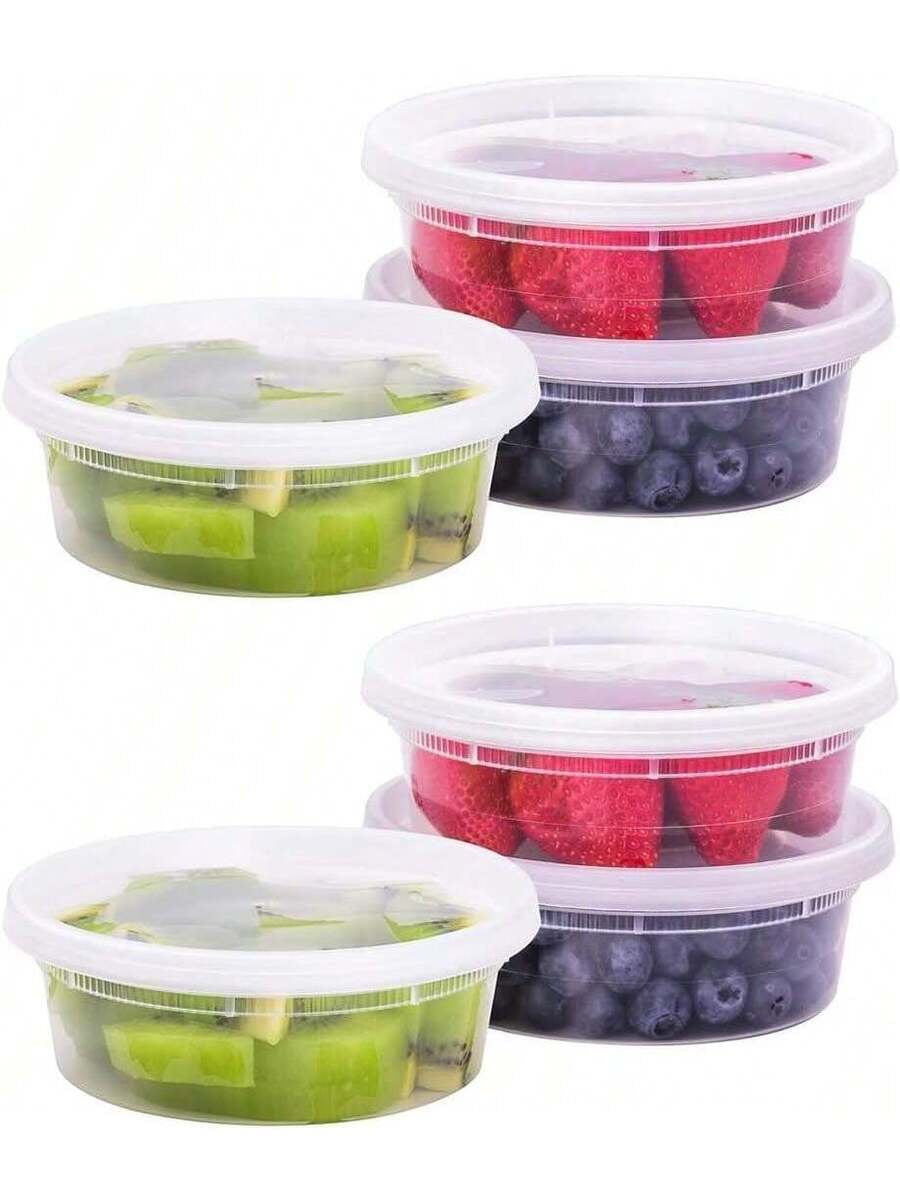 [8oz-40 Sets Plastic Containers With Airtight Lids, Food Storage ...