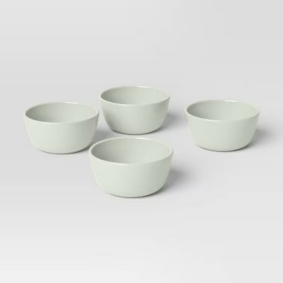 8oz 4pk Stoneware Avesta Mini Rice Bowls Light Green - - Walmart.com