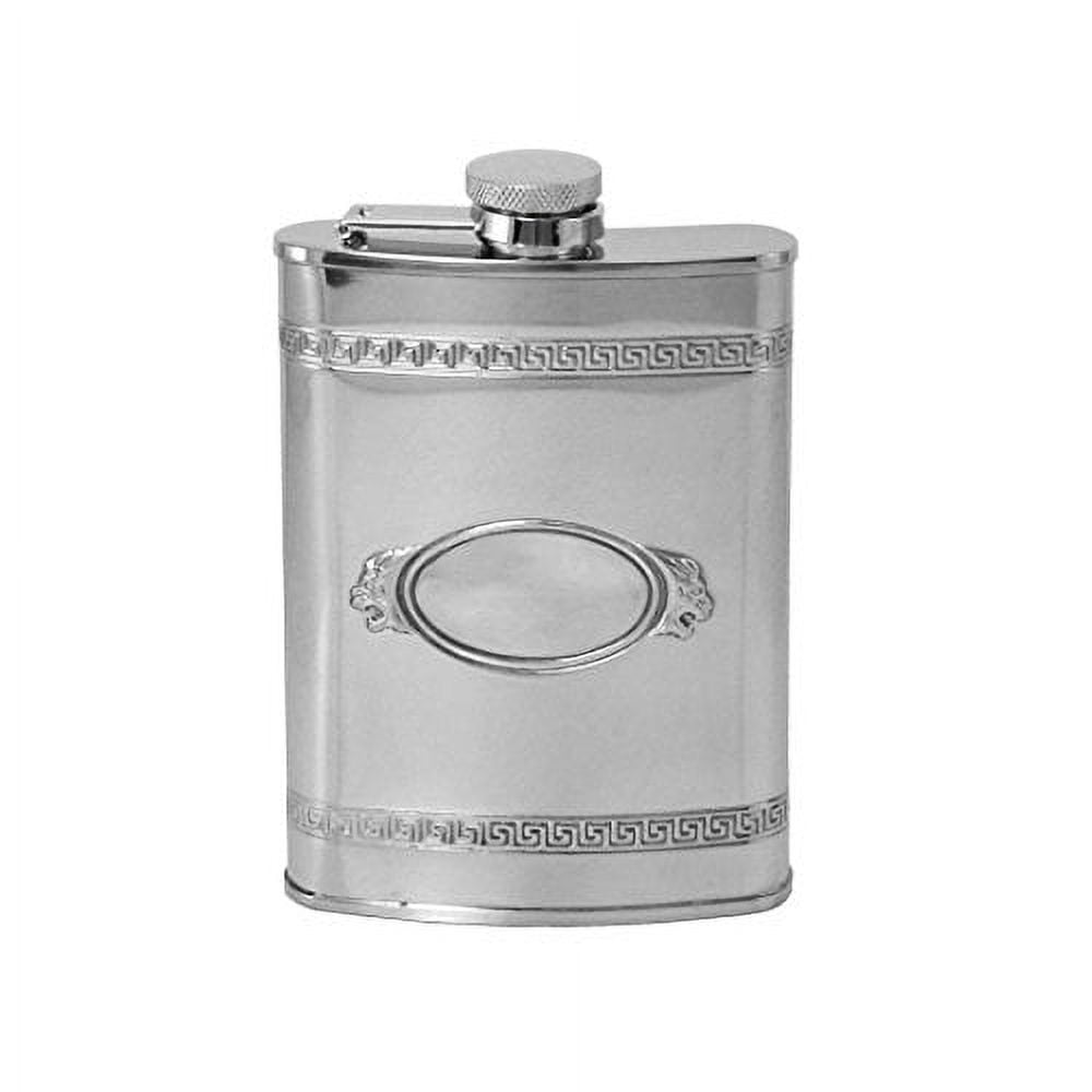 8oz Arete Greek Stainless Steel Groomsman Flask - Walmart.com