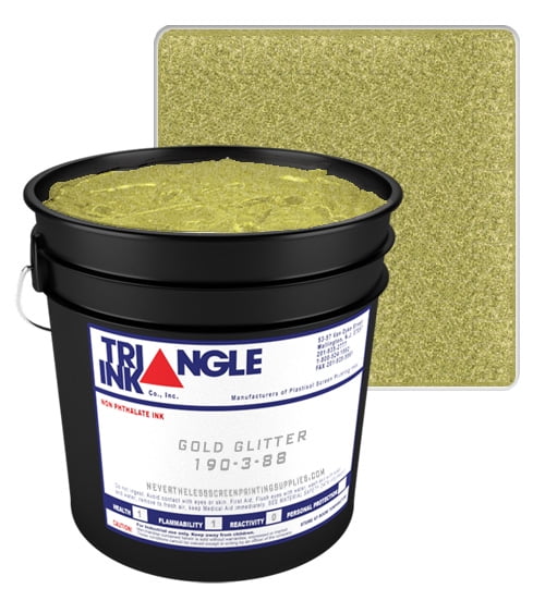 8oz Gold Glitter Ink - Half Pint Glitter Screen Printing Ink ...