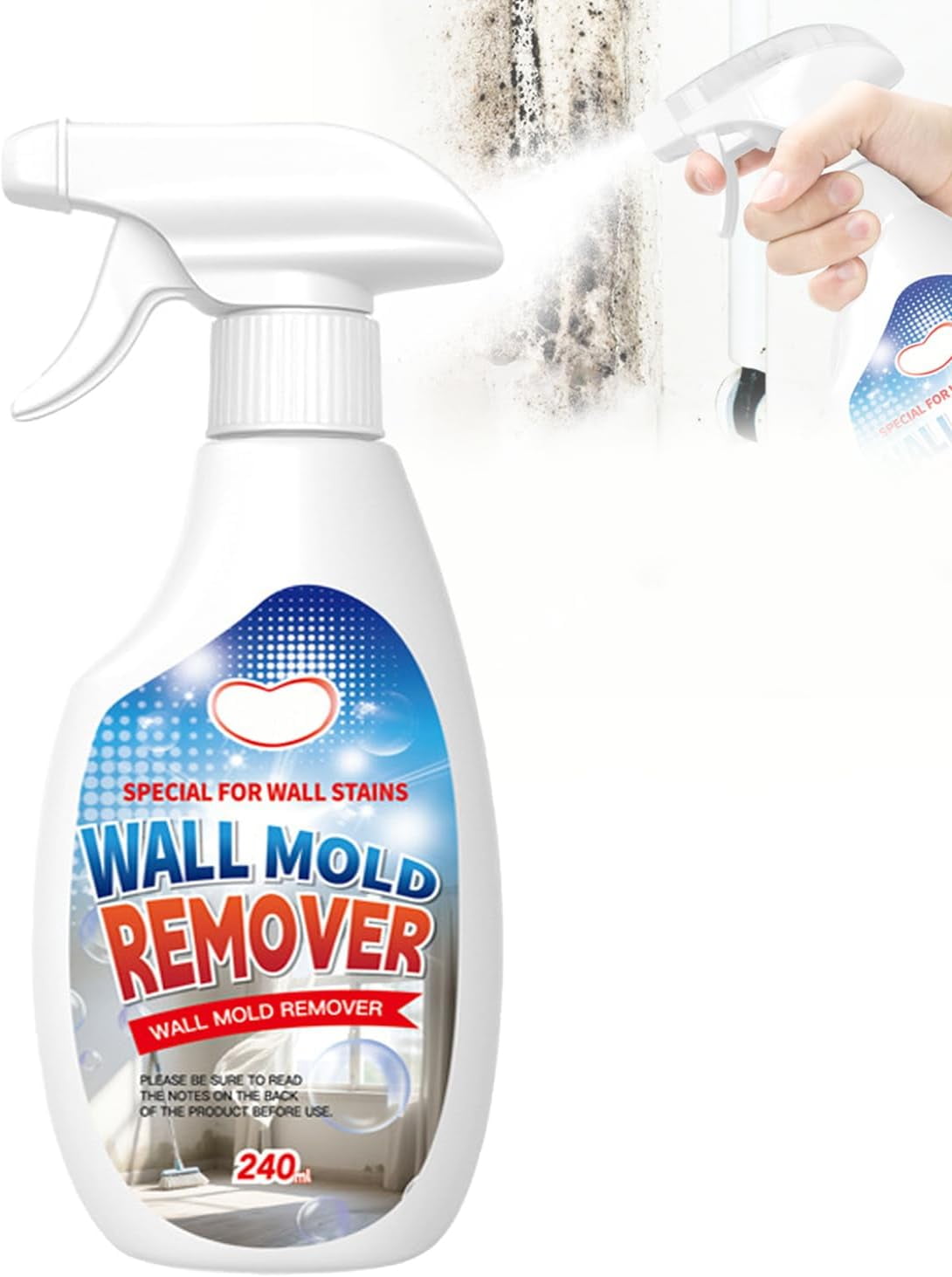 8oz Highly Effective Mould Removal Spray, Upgrade Wall Cleaner Spray ...