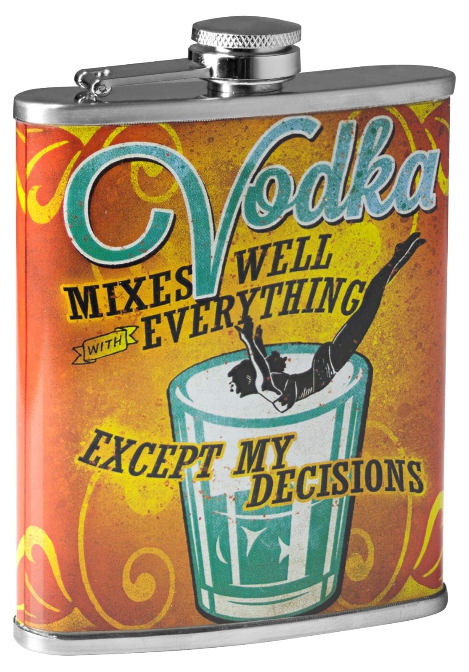 8oz Liquor Flask - Stainless-Steel Leak-Proof Hip Flask for Whiskey ...