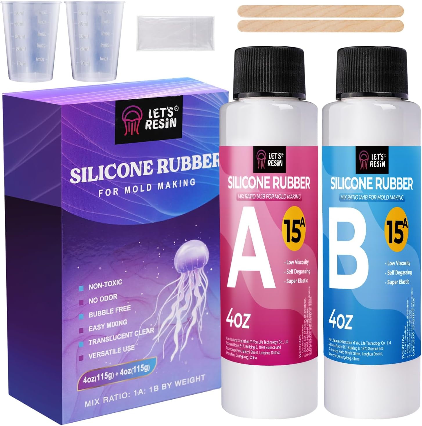 8oz Silicone Mold Making Trial Kit, Fast Cure Mold Making Silicone ...