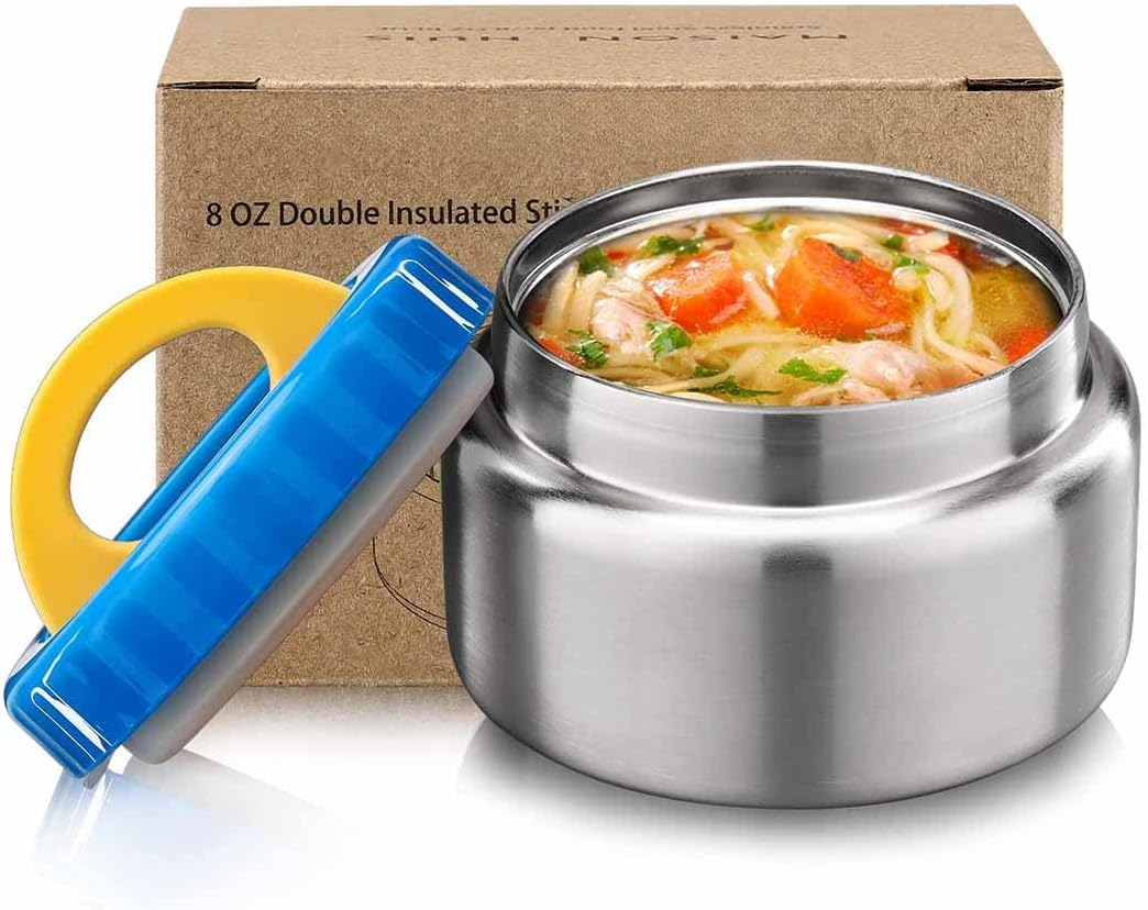 8oz Soup Thermo Wide Mouth Vacuum Insulated Thermo Jar, Leak Proof ...