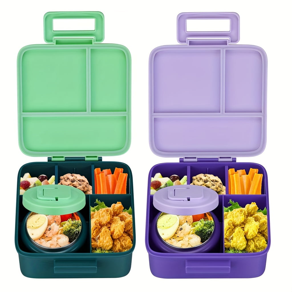 8oz Stainless Steel Insulated Lunch Box Set - Square Design, Cooling ...