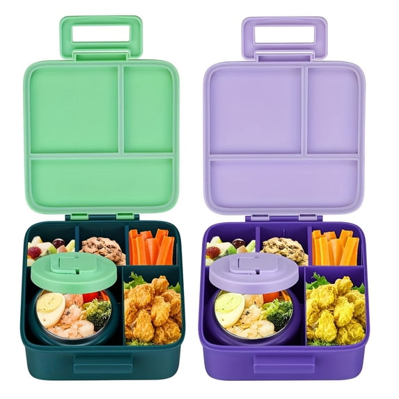 8oz Stainless Steel Insulated Lunch Box Set - Square Design, Cooling ...