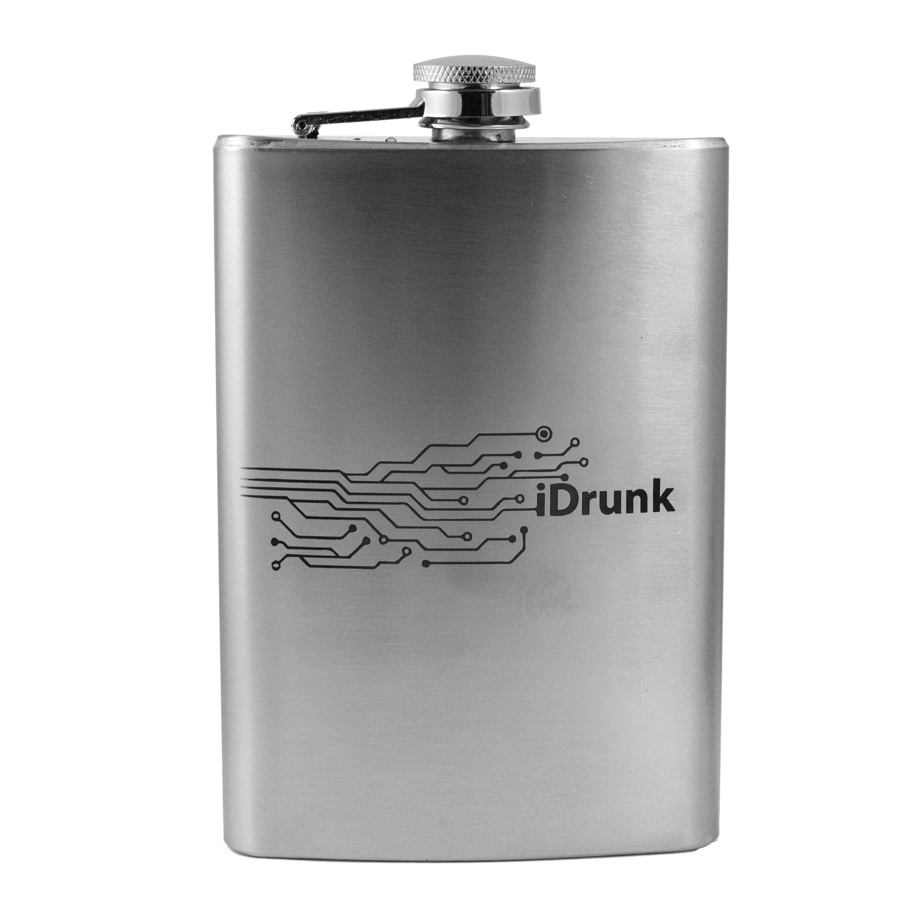 8oz iDrunk Flask L1 Silly Computer Novelty - Walmart.com