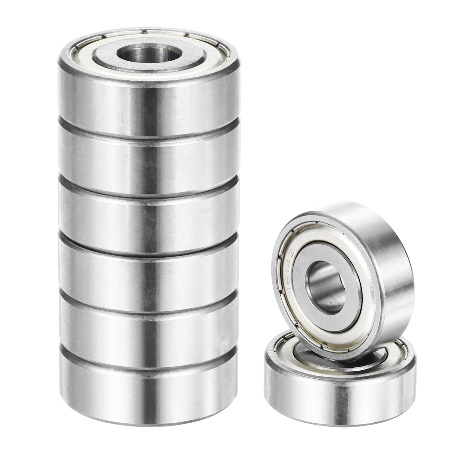 8pack 1614ZZ 3/8" ID x 1-1/8" OD x 3/8" Height Z3 Ball Bearings, Silver Tone - Walmart.com