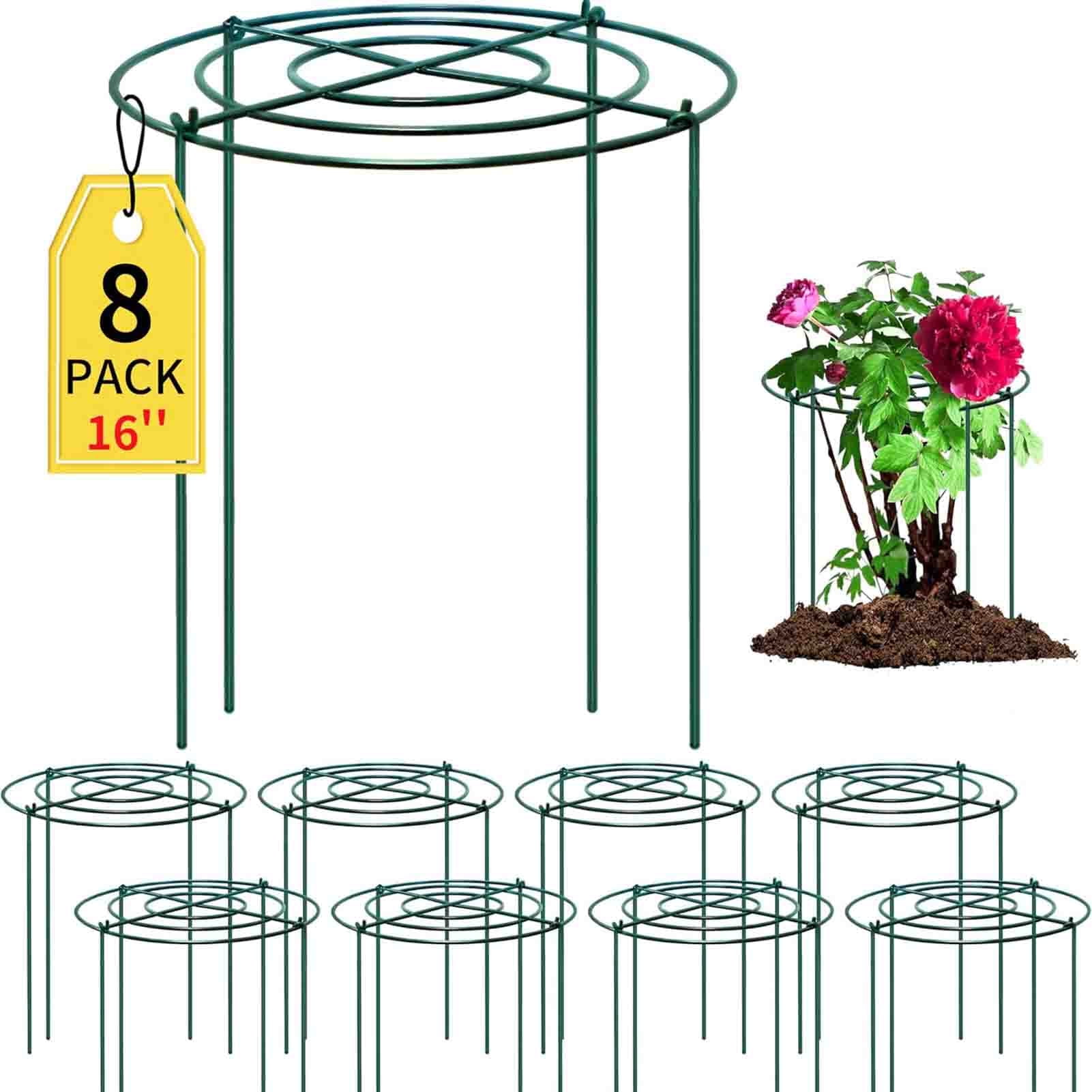 8pack Peony Cages and Supports,16"Four Legs Peony Cage,Heavy-Duty ...