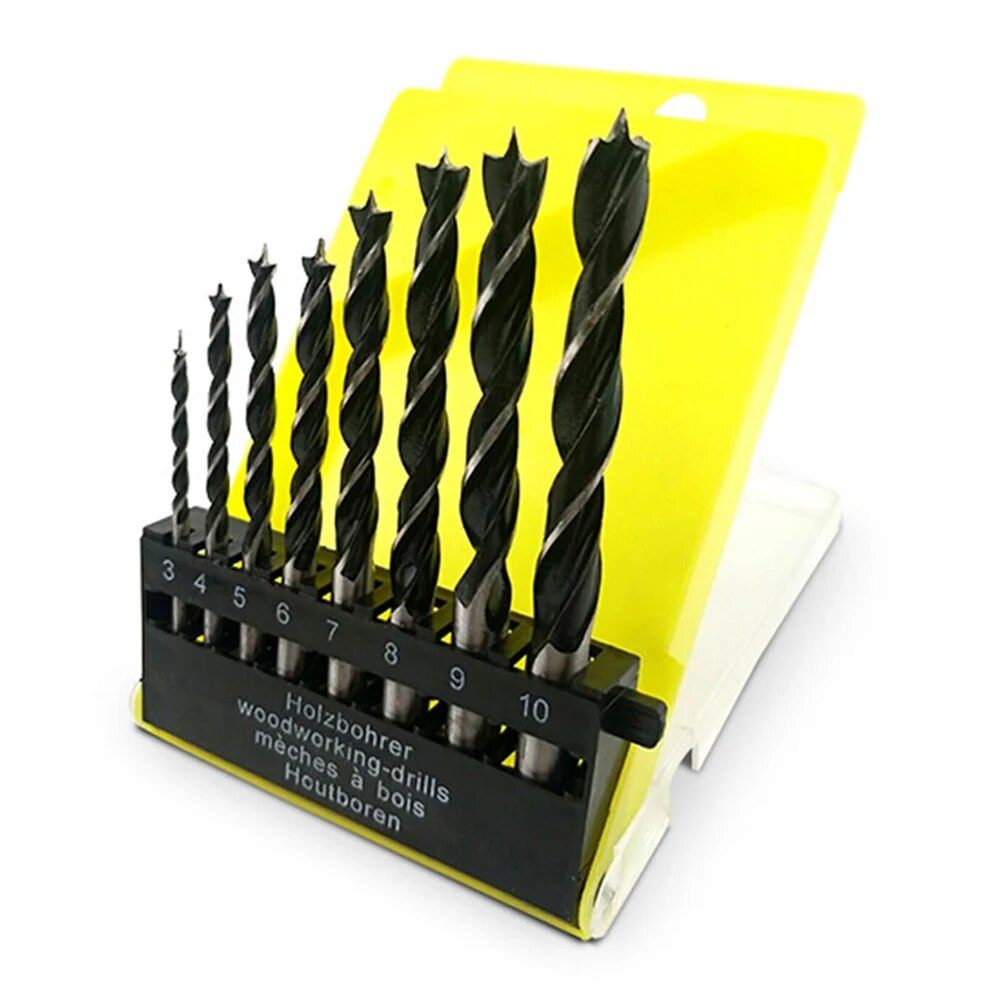8pc 3-10mm Three Pointed Woodworking Drill DC Branch Drill Drilling ...