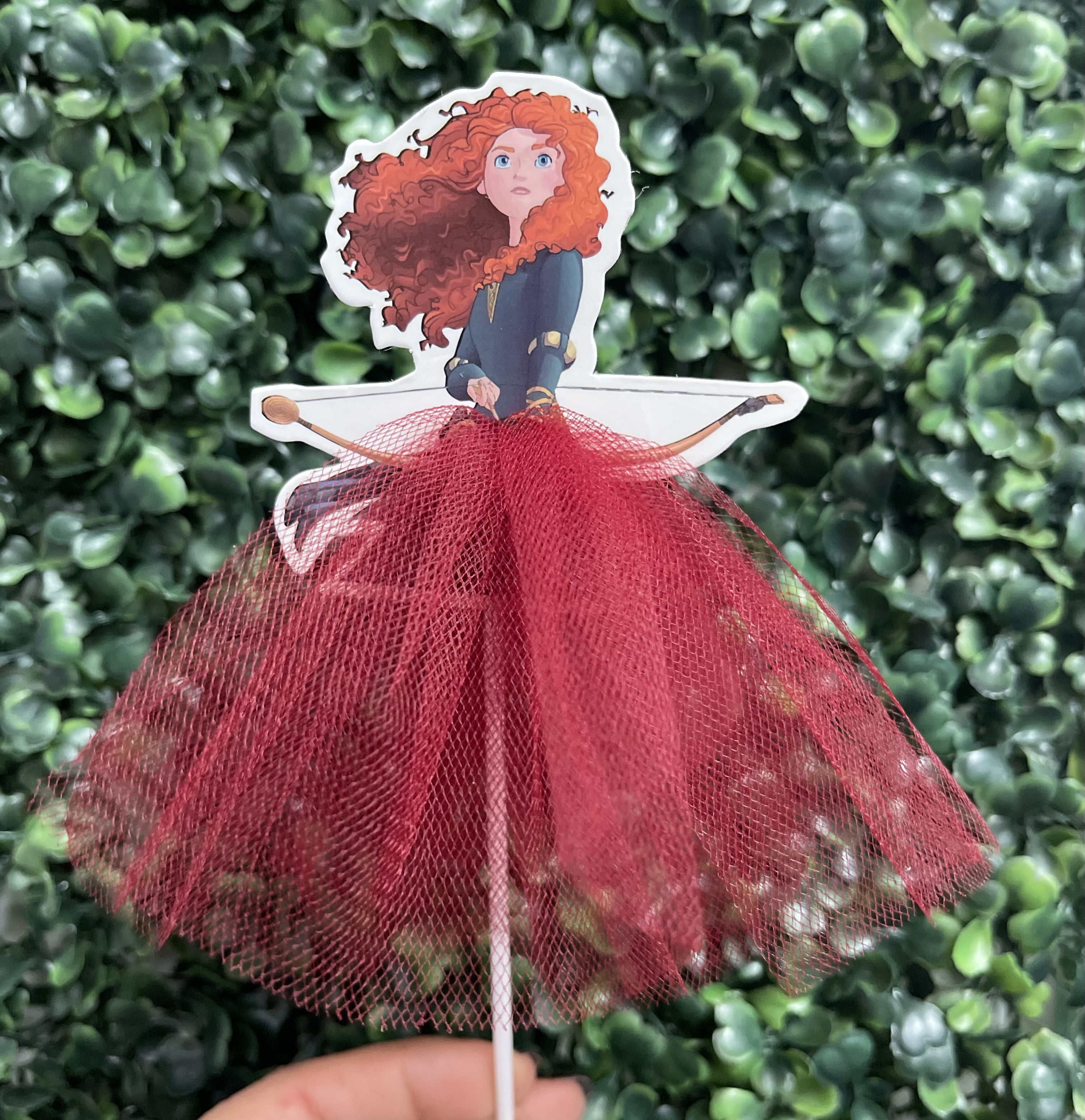 8pc Brave princess Merida red hair decoration , cake toppers ...