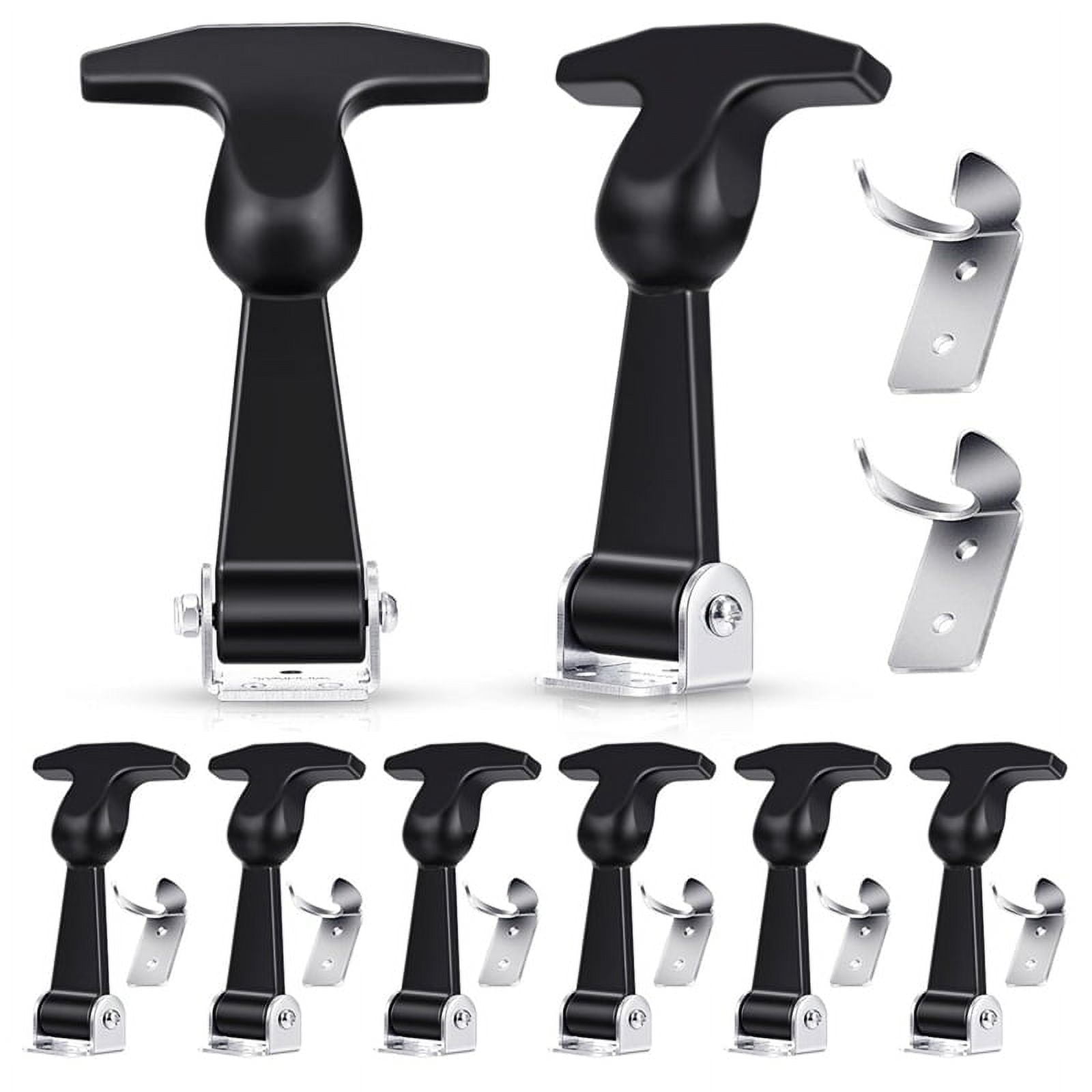 8pc Elastic Stainless Steel Rubber Hood Catch Flexible T-Handle Hasp ...