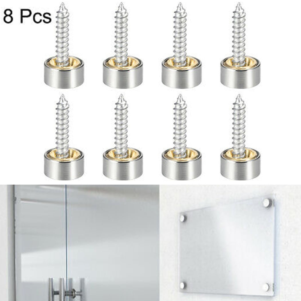 8pc Furniture Table Mirror Screw Decorative Round Cover Nails Stainless ...