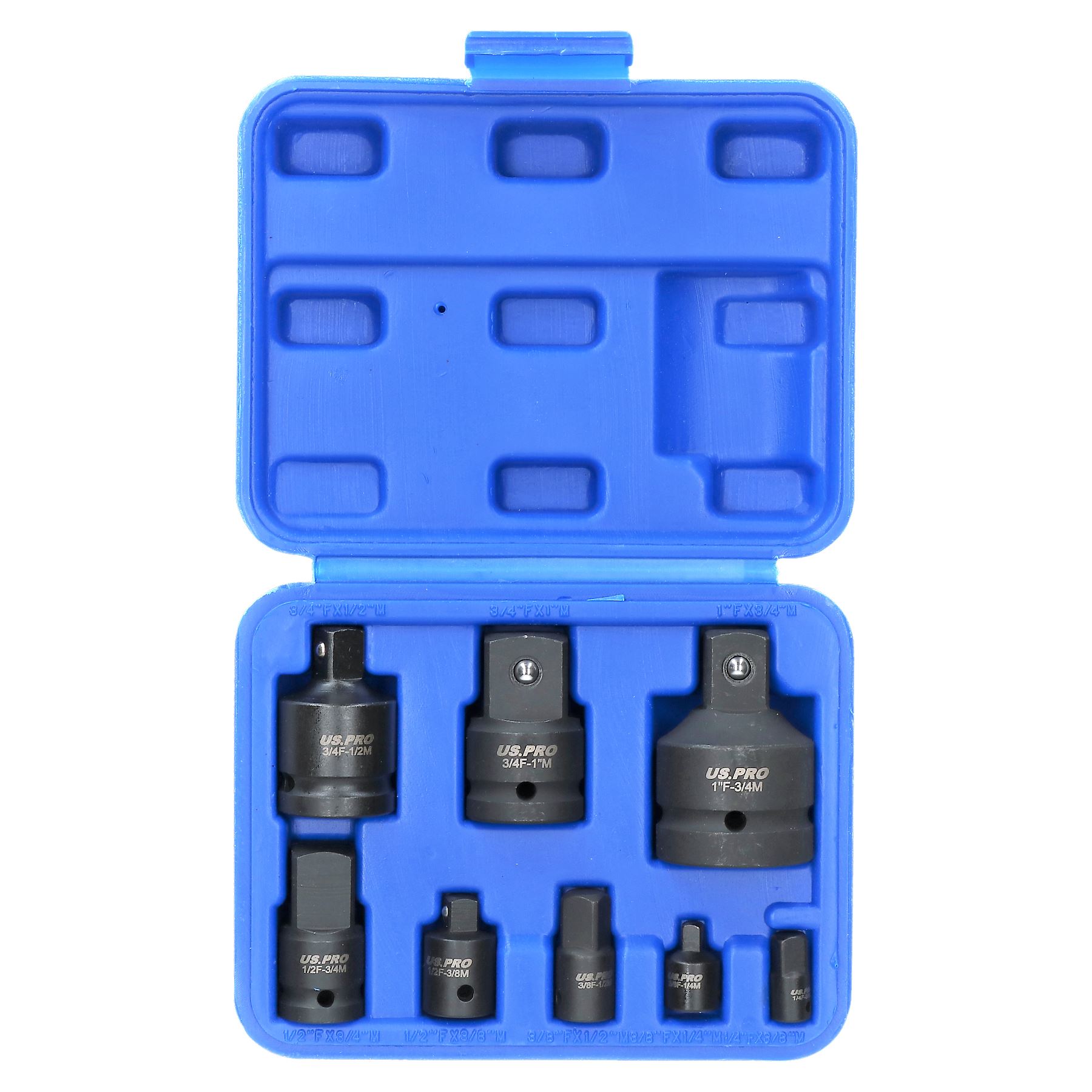 8pc Impacted Impact Socket Adapter Adaptor Reducer Step Up Converter ...