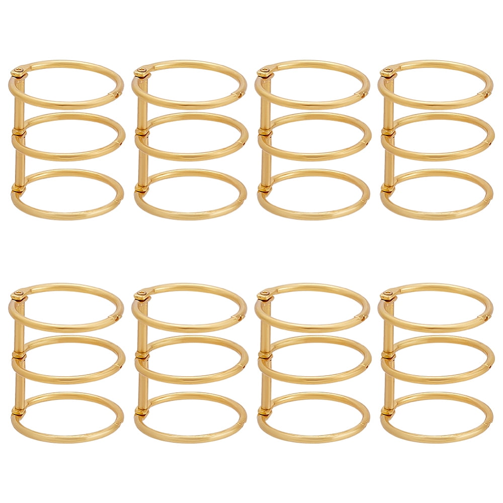 8pc Iron 3 Ring Loose Leaf Book Binder Hinged Clamp with Screws Binding ...
