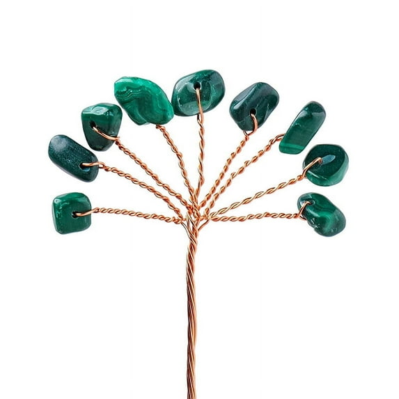 8pc Malachite Display Decorations Home Office Decorations Flower Golden ...