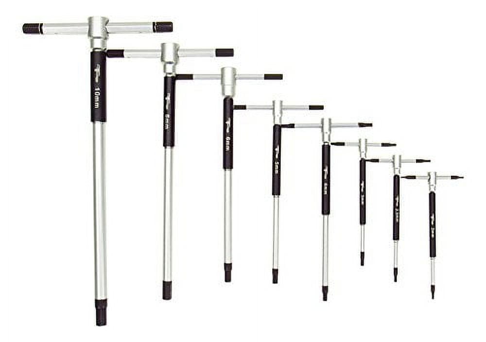 8pc Metric T-Handle Hex Allen Key Wrench Tool Set - 3-Way Rotating ...