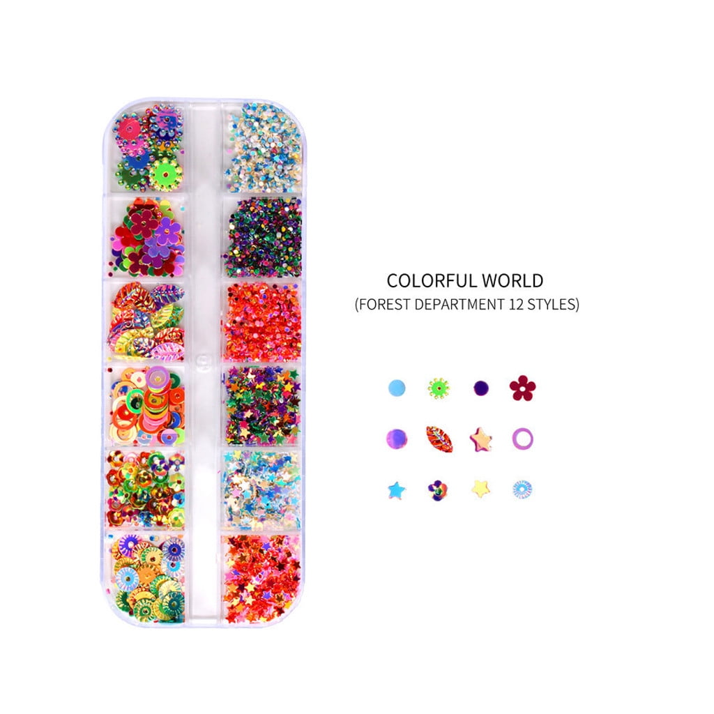 8pc Nail Art Decoration Set, Mixed Rhinestones and Steel Balls, Dotting ...