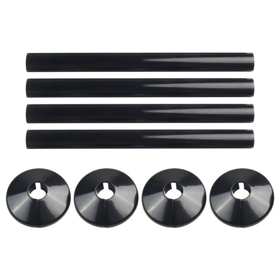 8pc Pipes Radiator Pipe Covers sleeve 15mm Collars Cut Fit Bathroom ...