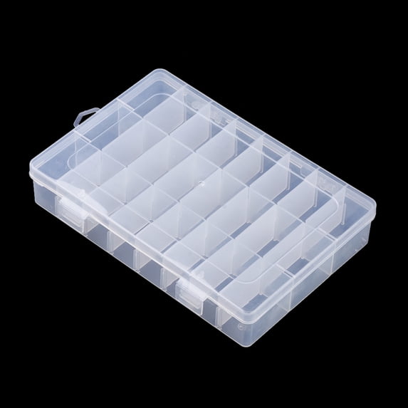 8pc Plastic Bead Storage Containers Adjustable Dividers Box Removable ...