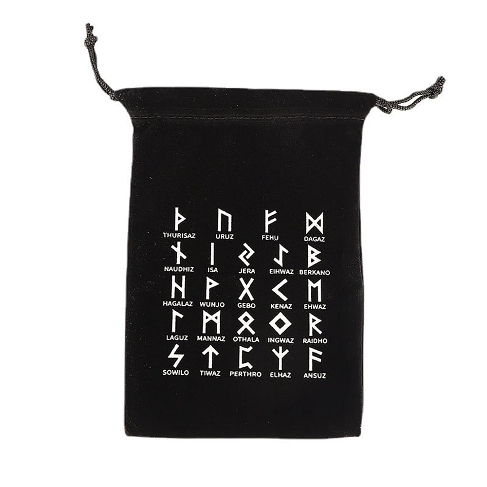 8pc Runes Velvet Jewelry Storage Drawstring Pouches Rectangle Jewelry ...