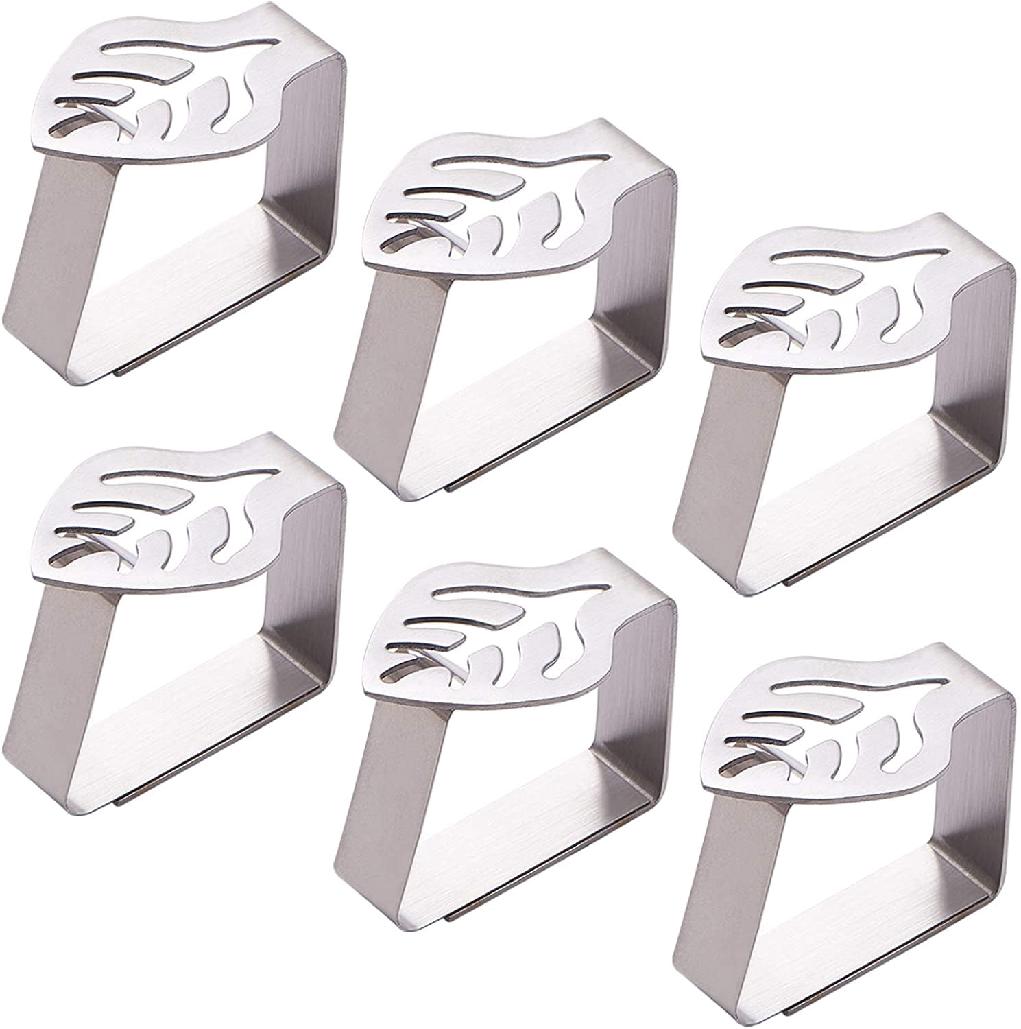 8pc Stainless Steel Tablecloth Clips Table Cover Clamps Skirt Clips for ...