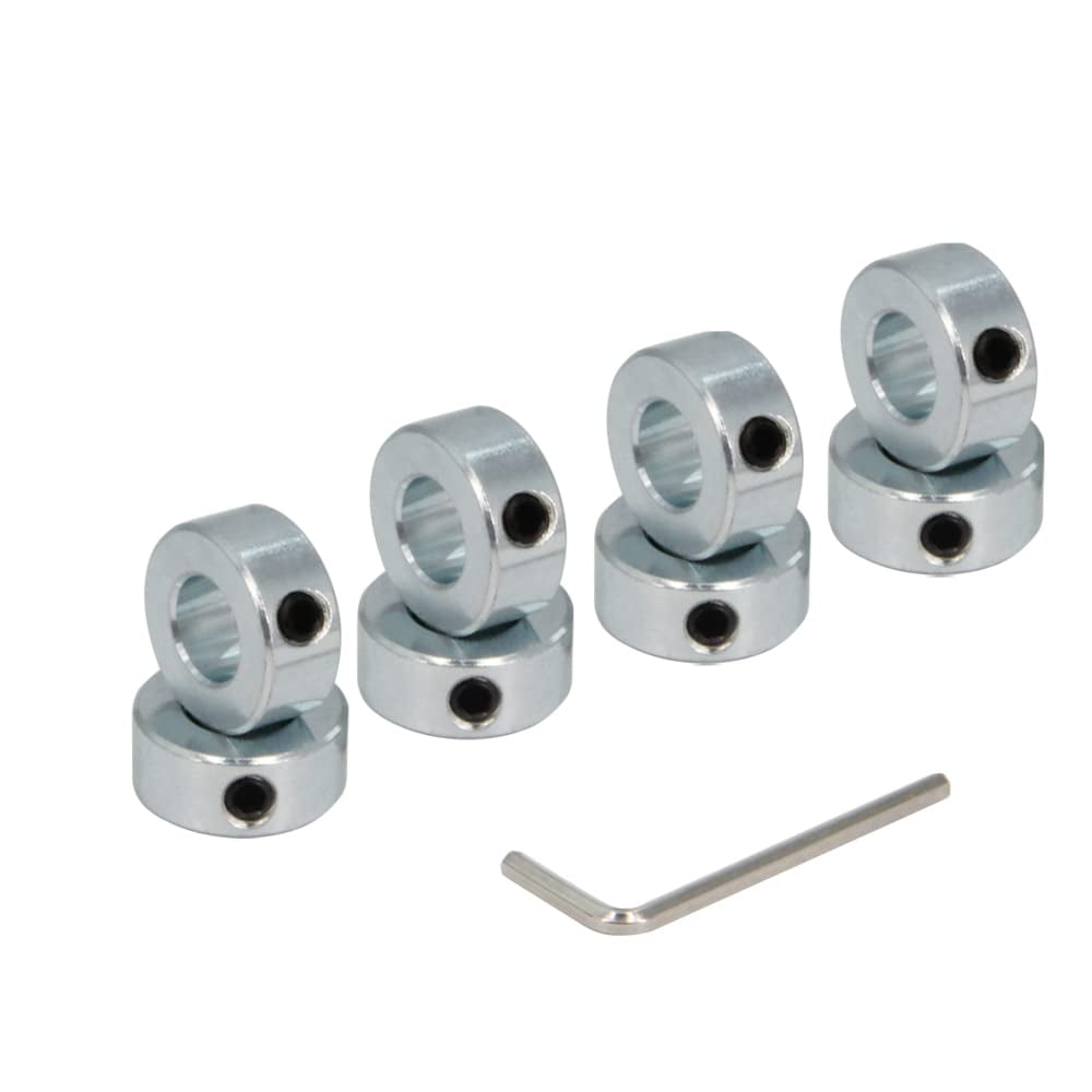 8pcs 1/2" Bore Shaft Collar Lock Collar Zinc Plated Solid Steel with ...