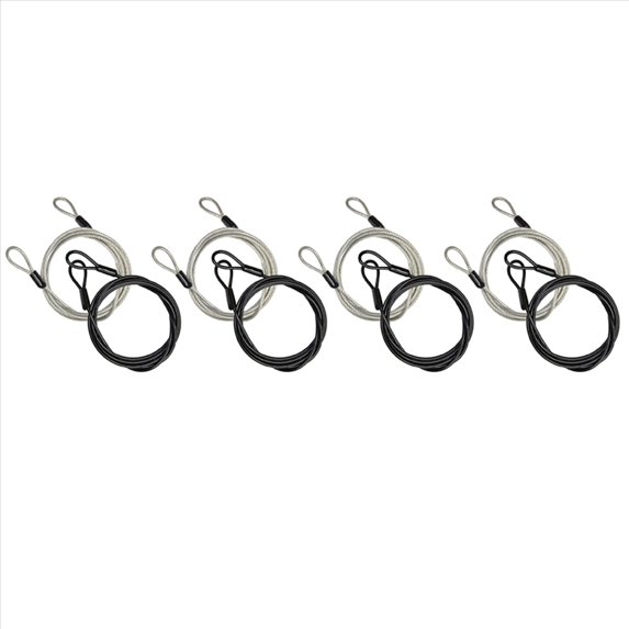 8pcs 100CM/3.3Ft Long Travel Security Cable Lock,Braided Steel Coated ...